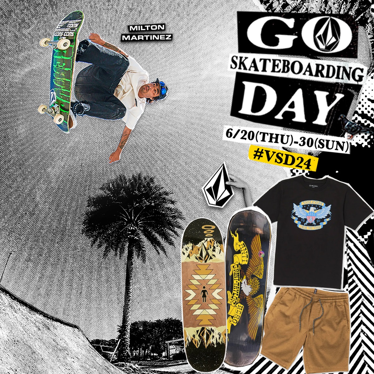 VOLCOMが開催する「Go Skateboarding Day」 キャンペーンで、SKATEデッキやVOLCOMアパレルをゲット ...